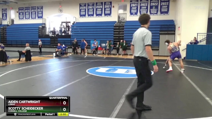 165 lbs Quarterfinal - Aiden Cartwright, Loras vs Scotty Scheidecker ...