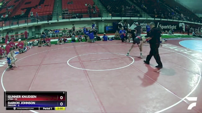 112 lbs Cross Bracket (8 Team) - Gunner Knudsen, Utah vs Darion Johnson ...