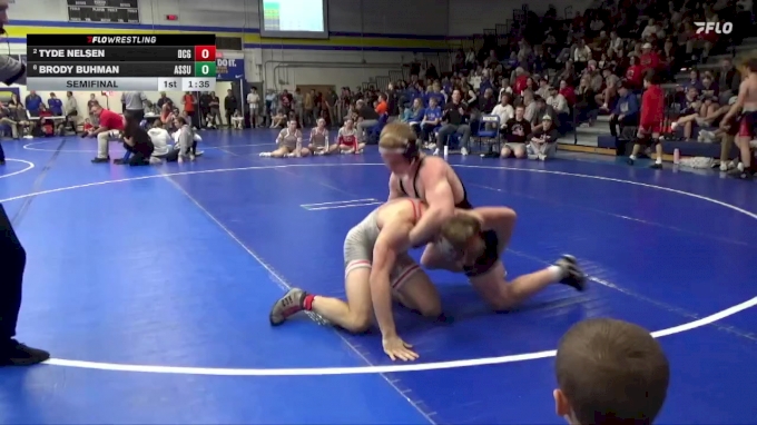 175 lbs Semifinal - Brody Buhman, Assumption, Davenport vs Tyde Nelsen ...