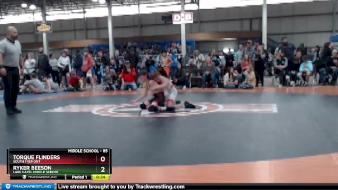 85 lbs Cons. Round 2 - Ryker Beeson, Lake Hazel Middle School vs Torque ...
