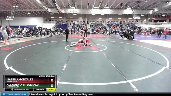 130 lbs Cons. Round 4 - Alexandra Fitzgerald, Sacred Heart vs Isabella ...