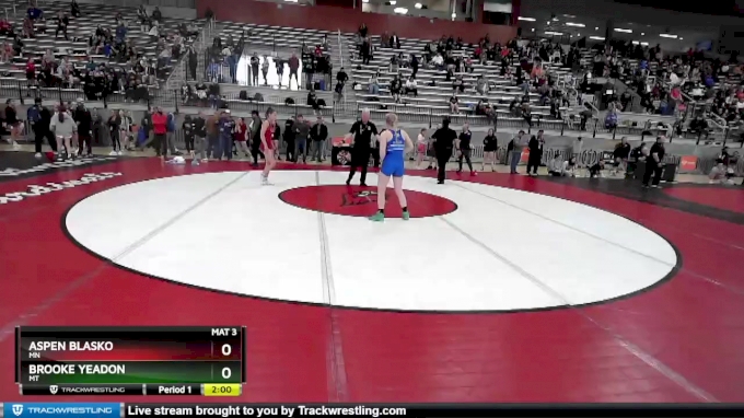 49 lbs Champ. Round 2 - Aspen Blasko, MN vs Brooke Yeadon, MT