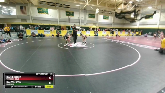 75 lbs Semifinal - Kalvin Cox, Madison vs Kaice Ruby, Touch Of Gold