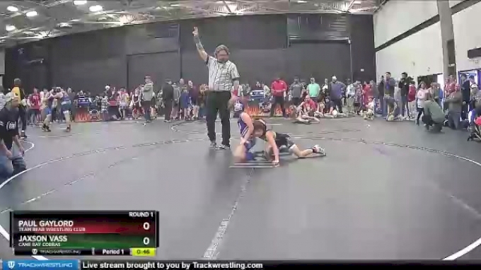 53 lbs Round 1 - Paul Gaylord, Team Bear Wrestling Club vs Jaxson Vass ...
