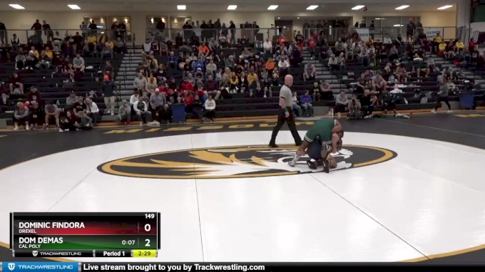 149 lbs Champ. Round 1 - Dominic Findora, Drexel vs Dom Demas, Cal Poly