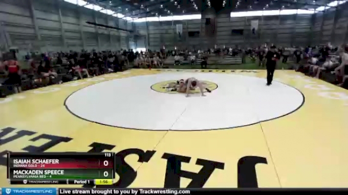 113 lbs Round 2 (8 Team) - Isaiah Schaefer, Indiana Gold vs Mackaden ...