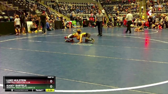 85 lbs Cons. Round 3 - Luke Hulstein, Lone Wolf Wrestling Club vs Kasey Bartels, Ironhawk ...