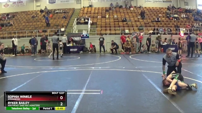 56 lbs Round 5 - Ryker Bailey, Southeast Ohio Mat Monsters vs Sophia ...
