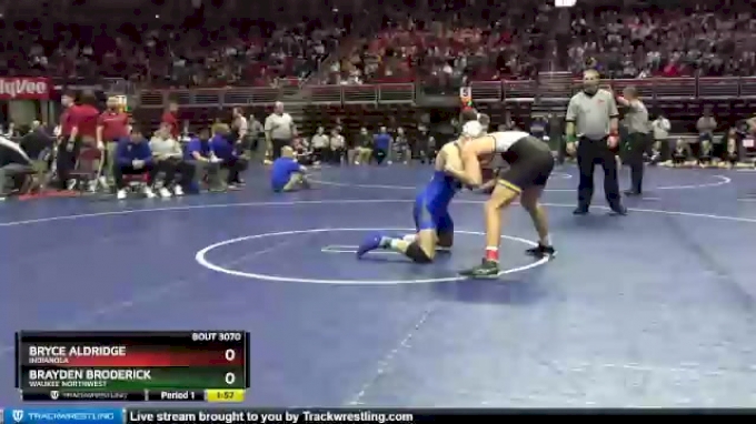 3 lbs Champ. Round 1 - Bryce Aldridge, Indianola vs Brayden Broderick ...