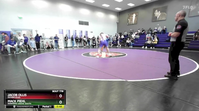 215 lbs Cons. Round 5 - Mack Piehl, Downers Grove South vs Jacob Ollis ...