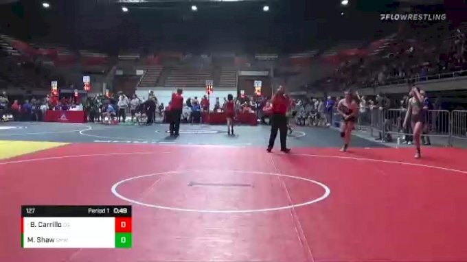127 lbs Cons. Round 3 - Baylee Carrillo, CALIFORNIA GRAPPLERS vs ...