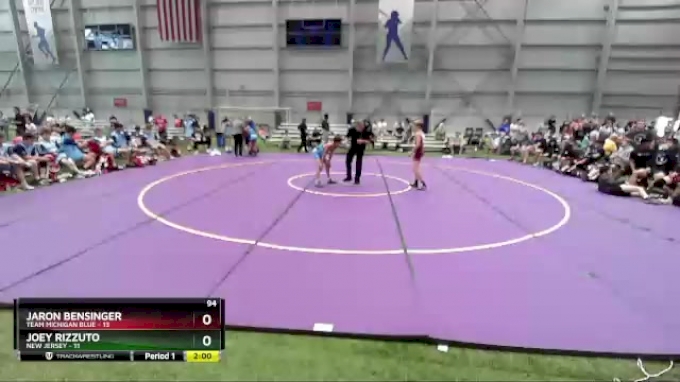 94 lbs Placement Matches (16 Team) - Jaron Bensinger, Team Michigan ...