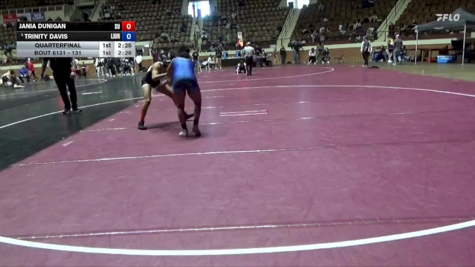 131 lbs Quarterfinal - Jania Dunigan, Schreiner University vs Trinity ...