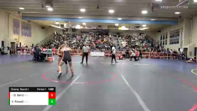 126 lbs Champ. Round 1 - Olivia Benz, Redlands East Valley vs Valerie ...