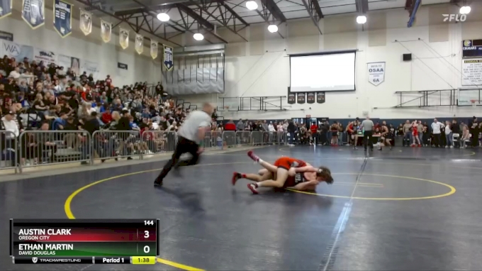 144 lbs Champ. Round 2 - Austin Clark, Oregon City vs Ethan Martin ...