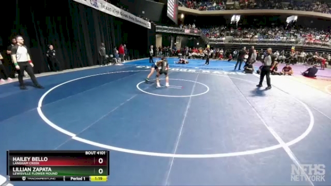 6A 100 lbs Quarterfinal - Hailey Bello, Langham Creek vs Lillian Zapata ...