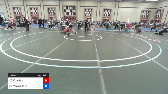 132 lbs Quarterfinal - Zane Chavis, Sc vs Caden Yanarella, Pa