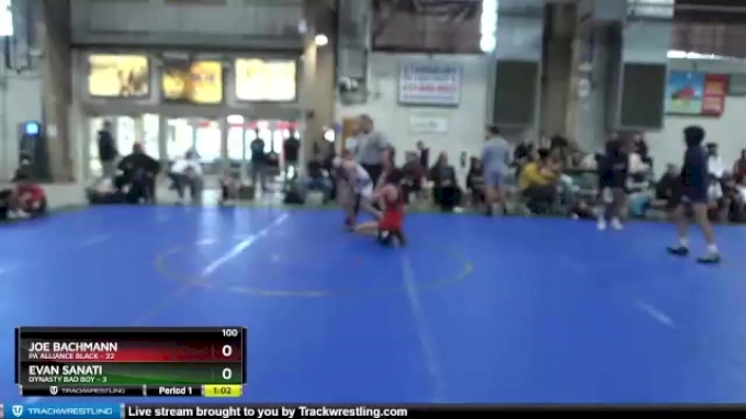 100 lbs Round 4 (6 Team) - Joe Bachmann, PA Alliance Black vs Evan ...