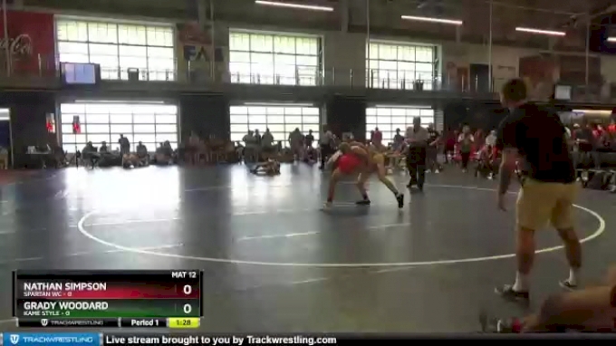 120 lbs Round 3 (6 Team) - Nathan Simpson, Spartan WC vs Grady Woodard, Kame Style