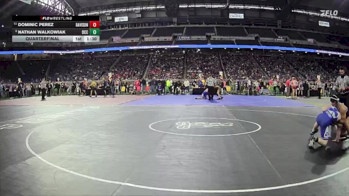 D1-132 lbs Quarterfinal - Nathan Walkowiak, Detroit Catholic Central HS ...