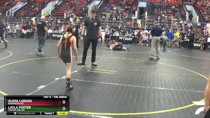 61 lbs 3rd Place Match - Layla Foster, Center Line WC vs Alivia Larson ...