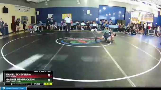 120 lbs Champ. Round 1 - Daniel Echeverria, Unattached vs Gabriel ...