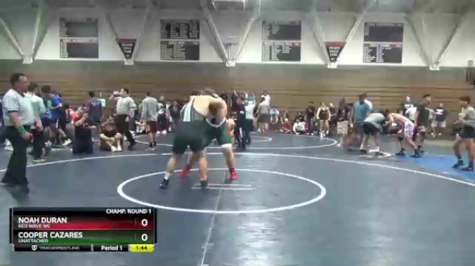 288 lbs Champ. Round 1 - Noah Duran, RED WAVE WC vs Cooper Cazares ...