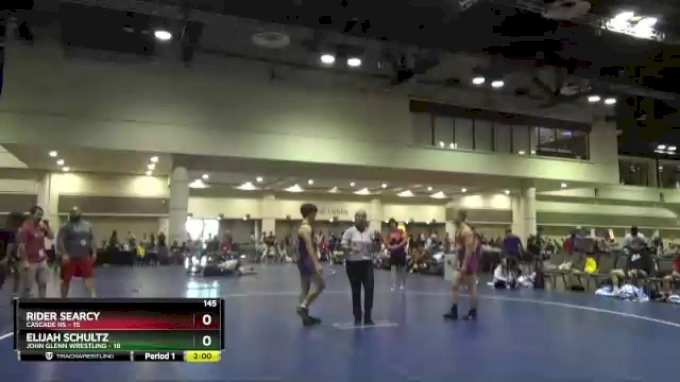 145 lbs Round 6 (10 Team) - Elijah Schultz, John Glenn Wrestling vs ...