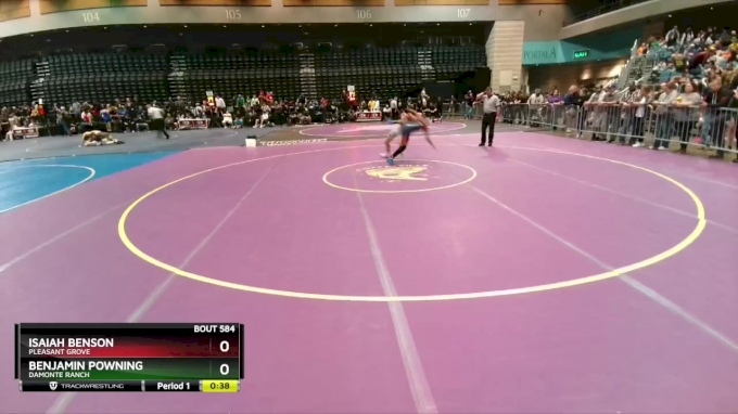 120 lbs Prelim - Isaiah Benson, Pleasant Grove vs Benjamin Powning ...