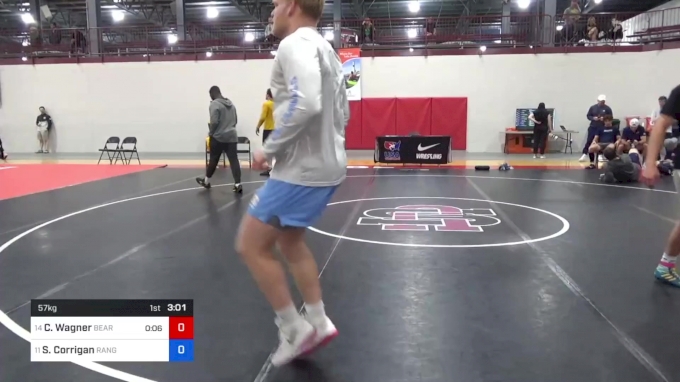 57 kg Consi Of 8 #1 - Carson Wagner, Bearcat Wrestling Club vs Shane Corrigan, Ranger Wrestling Club
