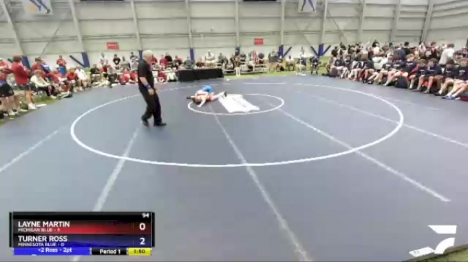 94 lbs Placement Matches - Layne Martin, Michigan Blue vs Turner Ross ...