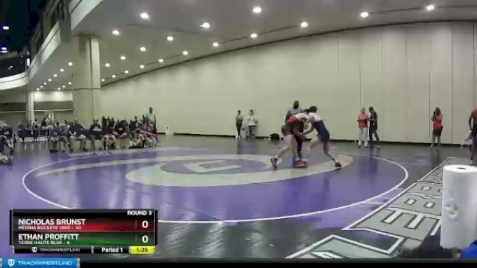 145 lbs Round 3 (10 Team) - Nicholas Brunst, Medina Buckeye Ohio vs ...