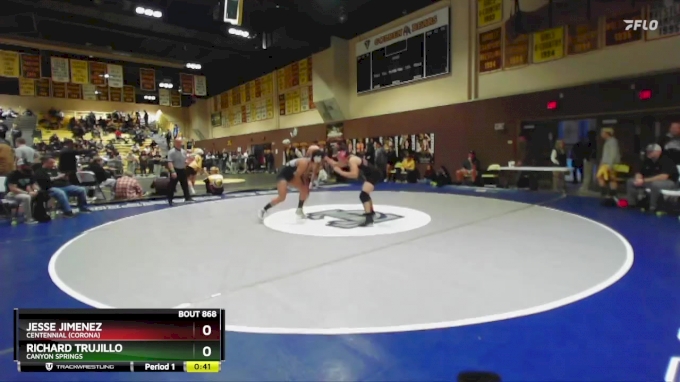 157 lbs Cons. Round 4 - Richard Trujillo, Canyon Springs vs Jesse ...