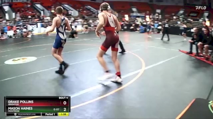 112 lbs Champ. Round 1 - Mason Haines, Montrose vs Drake Pollins, Brighton