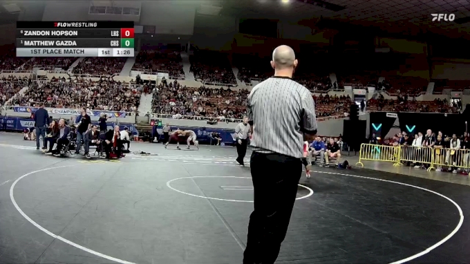 175-D1 1st Place Match - Matthew Gazda, Chandler High School vs Zandon ...