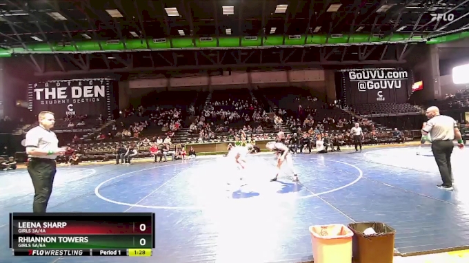Girls 100 lbs 1st Place Match - Leena Sharp, Girls 3A/4A vs Rhiannon ...