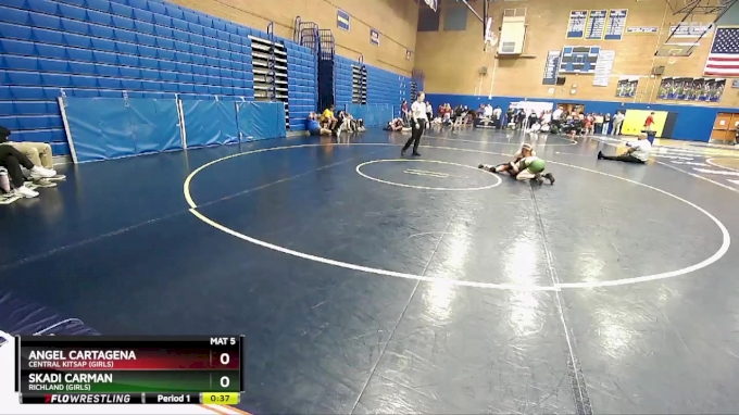 100lbs Cons. Round 5 - Angel Cartagena, Central Kitsap (Girls) vs Skadi ...