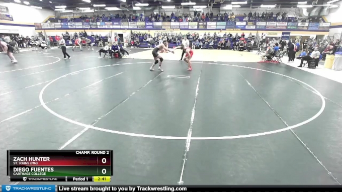197 lbs Champ. Round 2 - Zach Hunter, St. Johns (MN) vs Diego Fuentes ...
