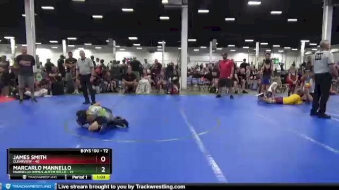 72 lbs 1st Place Match - James Smith, Clearview vs Marcarlo Mannello ...