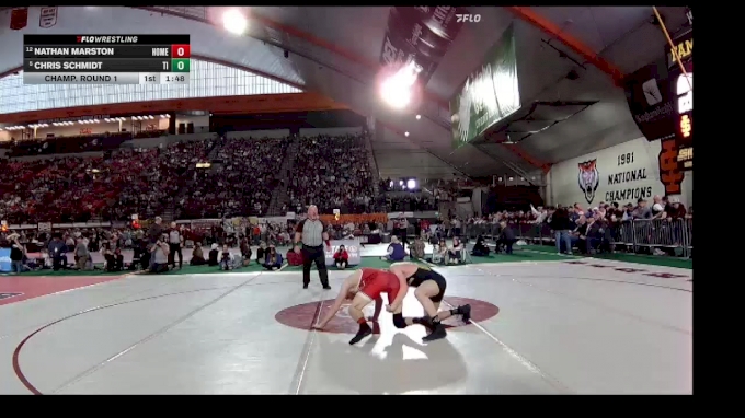 4A 150 lbs Champ. Round 1 - Chris Schmidt, Timberlake vs Nathan Marston ...