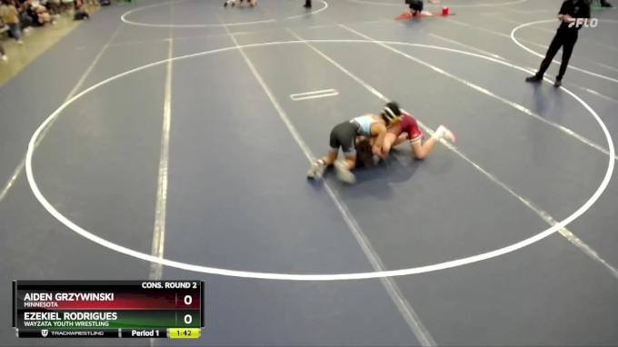 119 lbs Cons. Round 2 - Aiden Grzywinski, Minnesota vs Ezekiel ...