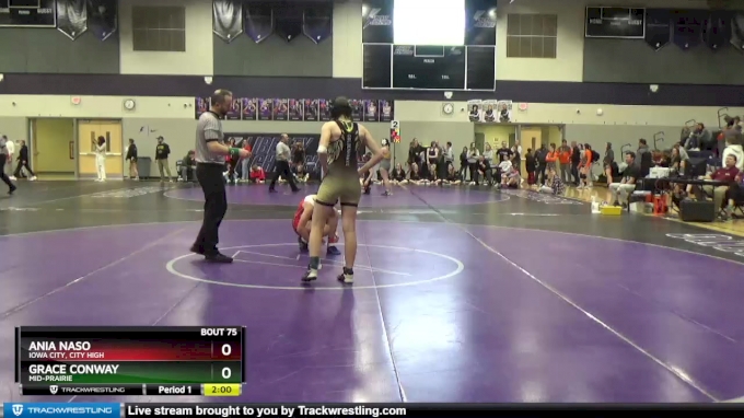 140 lbs Quarterfinal - Grace Conway, Mid-Prairie vs Ania Naso, Iowa ...
