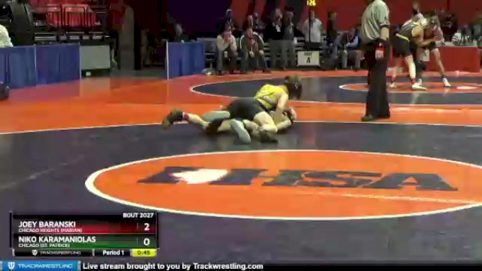 2 lbs Champ. Round 1 - Joey Baranski, Chicago Heights (Marian) vs Niko ...