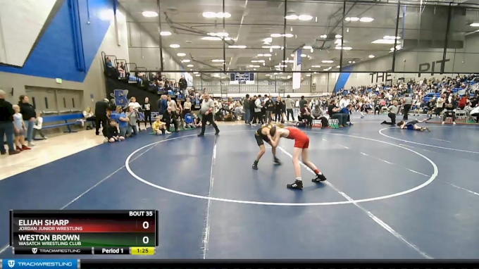 73 lbs Champ. Round 1 - ELIJAH SHARP, Jordan Junior Wrestling vs Weston ...