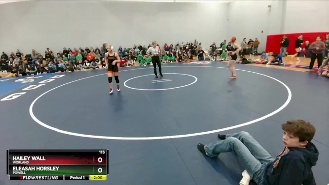 115 lbs Champ. Round 2 - Hailey Wall, Worland vs Eleasah Horsley, Powell