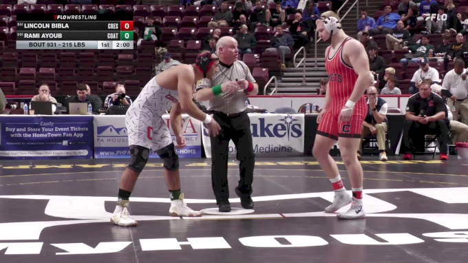 215 lbs Preliminaries - Lincoln Bibla, Crestwood vs Rami Ayoub, Coatesville