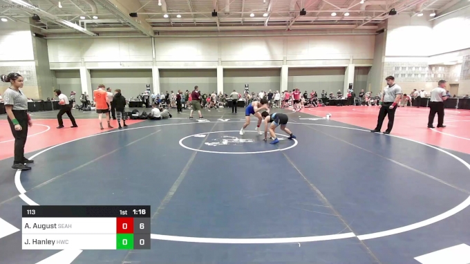 113 lbs Consi Of 4 - Aaron August, Seahawks Silver vs James Hanley ...