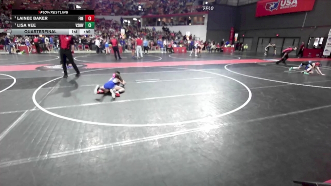 80 lbs Quarterfinal - Lisa Vee, Victory School Of Wrestling vs Lainee ...
