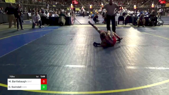 70 lbs Round Of 32 - Max Bartlebaugh, Central Dauphin vs Owen Swindell ...