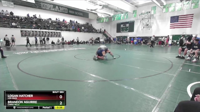 150 lbs Cons. Round 3 - Logan Hatcher, Los Osos vs Brandon Aguirre ...